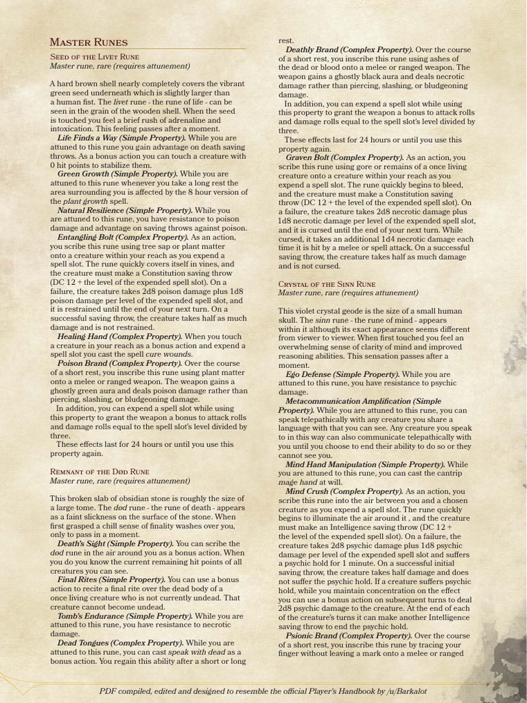Master Runes | PDF | Leisure