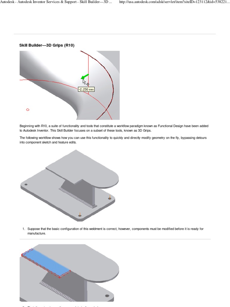 Autodesk Inventor - Skill Builder - 3D Grips | PDF | Computing And ...