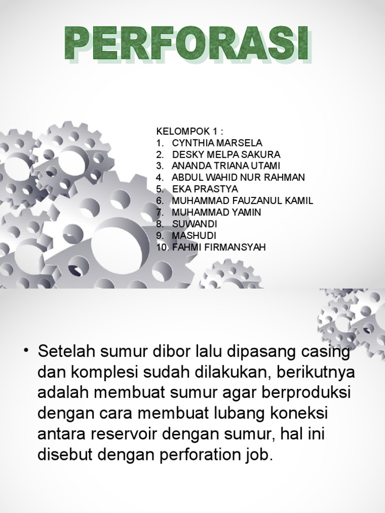 Teknik dan Metode Perforasi Sumur | PDF | Sains & Matematika
