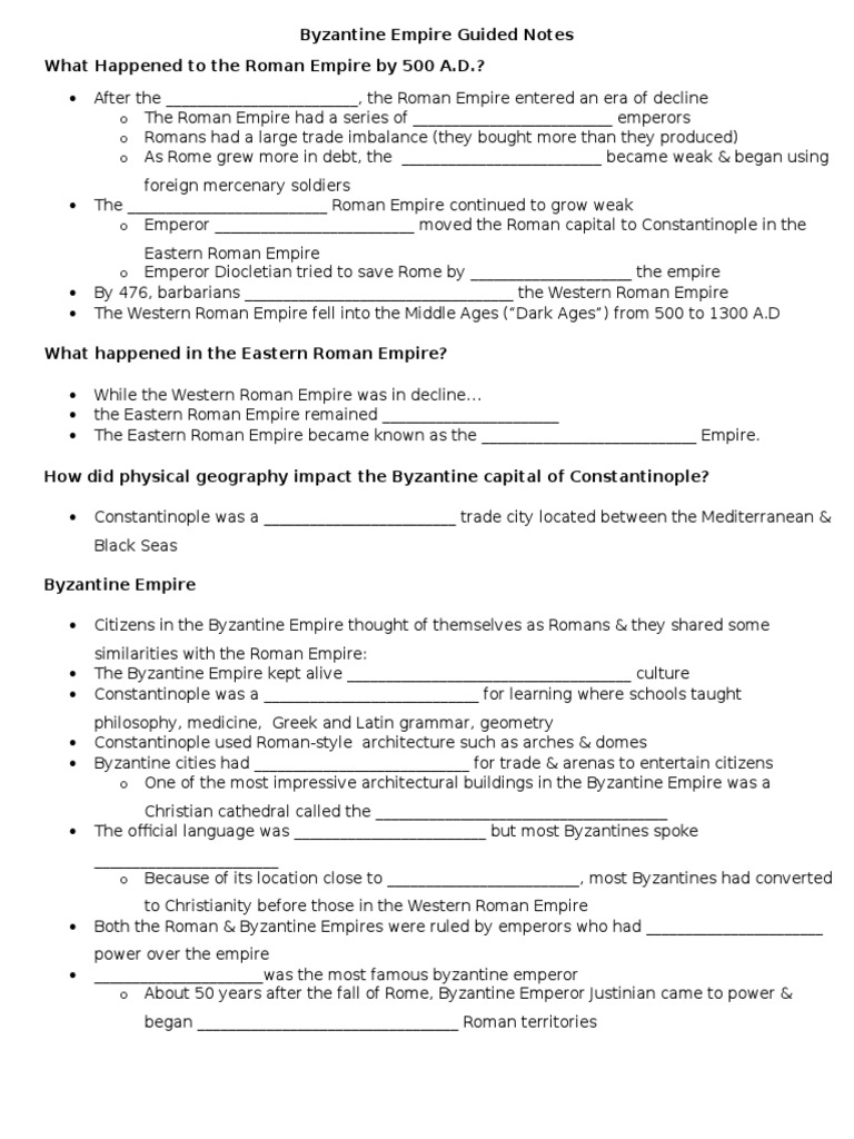Byzantine Empire Overview and Key Events | PDF | Byzantine Empire ...