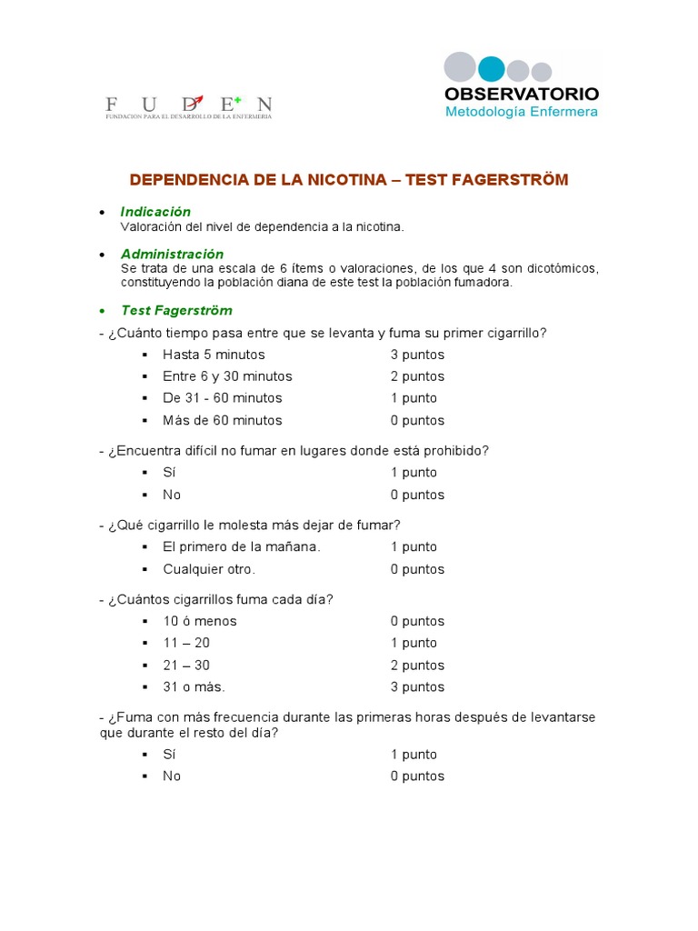 Test Fagerstrom | PDF