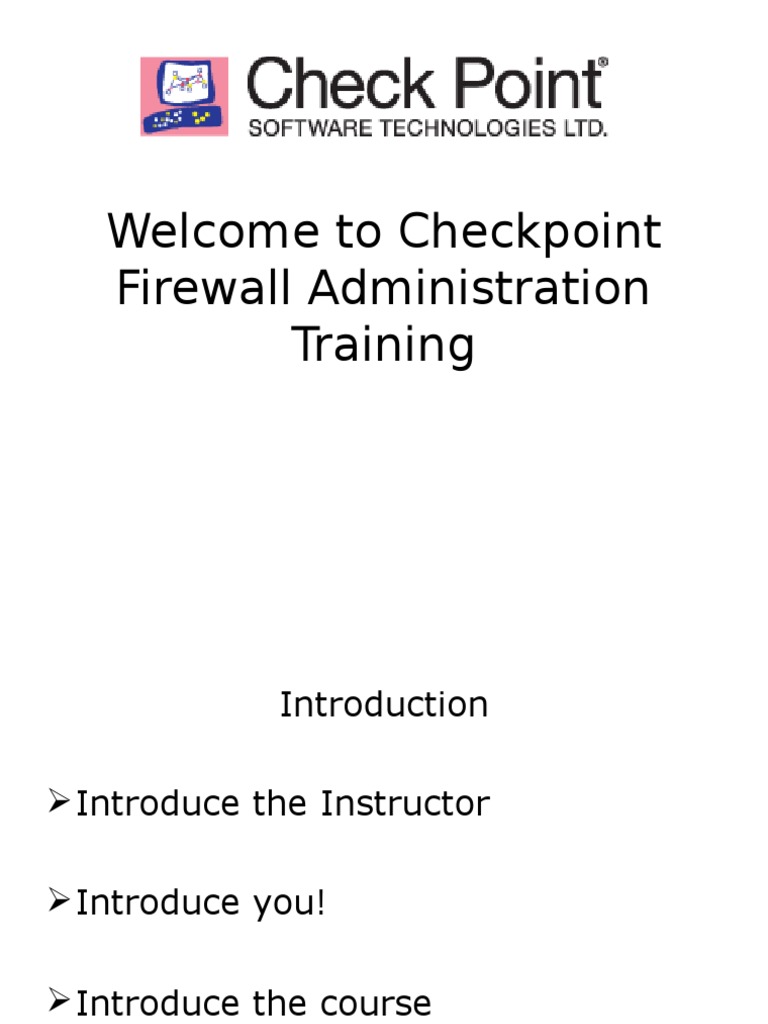 Checkpoint Firewall Administration Training Part1 | PDF | Firewall ...