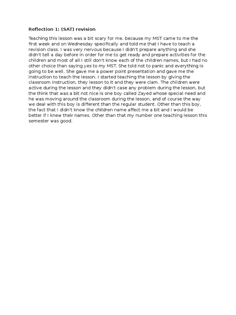 Reflection 1 Sat | PDF