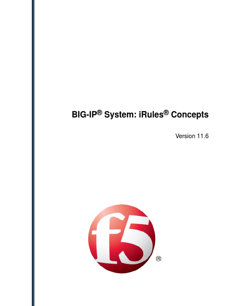 BIG-IP System IRules Concepts | PDF | Source Code | Copyright