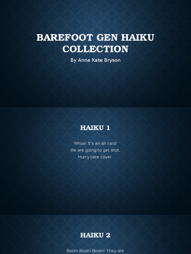 Barefoot Gen Haiku Collection | PDF