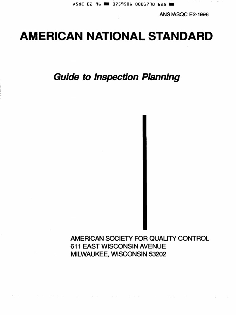 Guide To Inspection Planning PDF | PDF | Technology & Engineering
