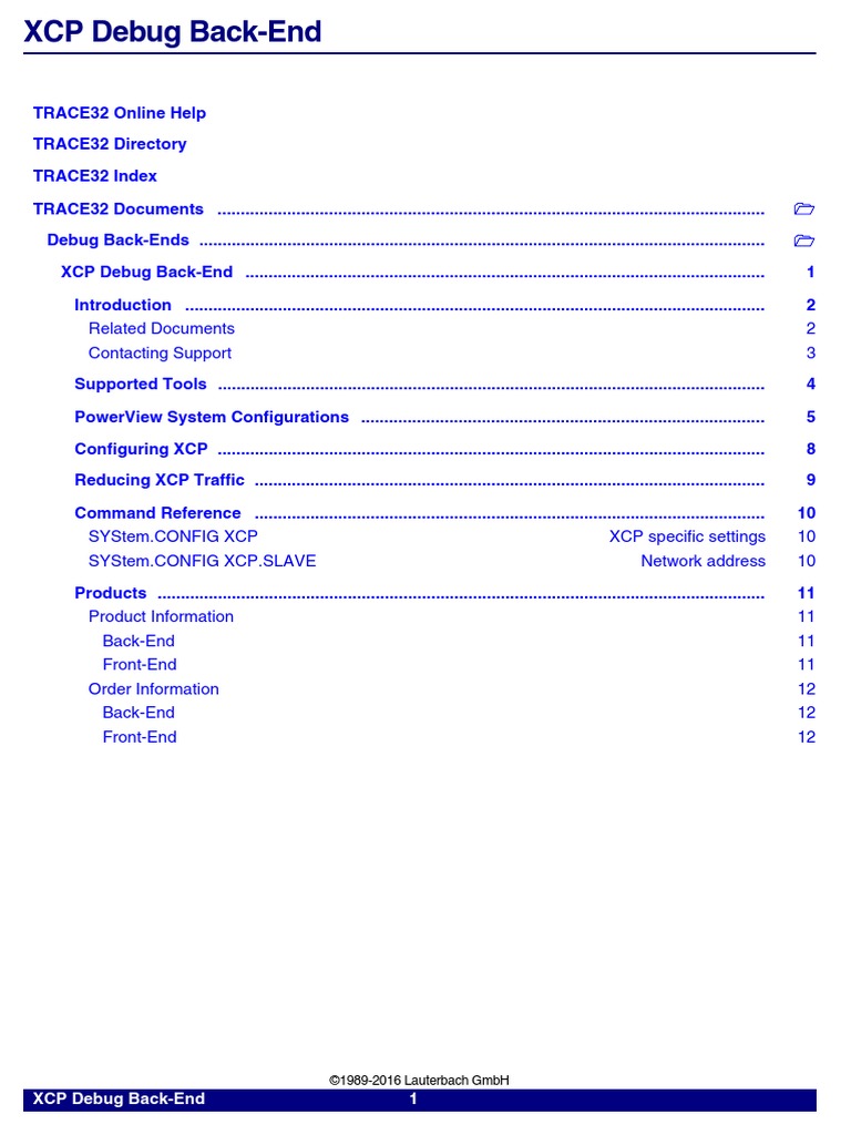 Backend XCP | PDF | Communications Protocols | Central Processing Unit