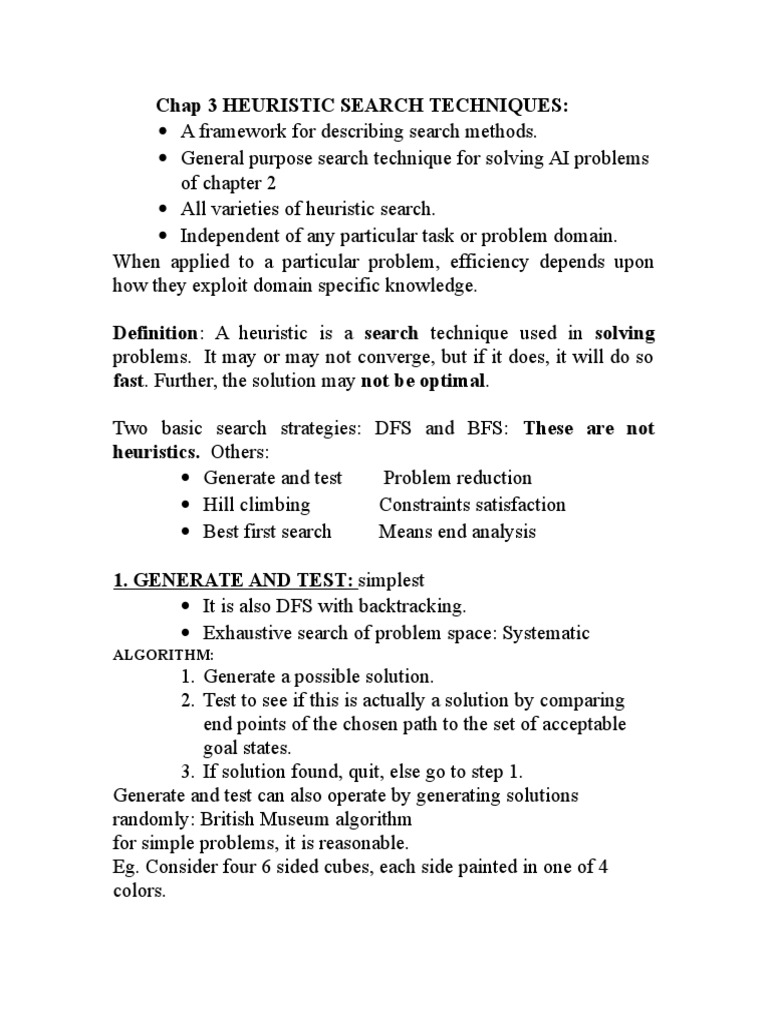 Chap 3 Heuristics | PDF | Applied Mathematics | Algorithms And Data Structures