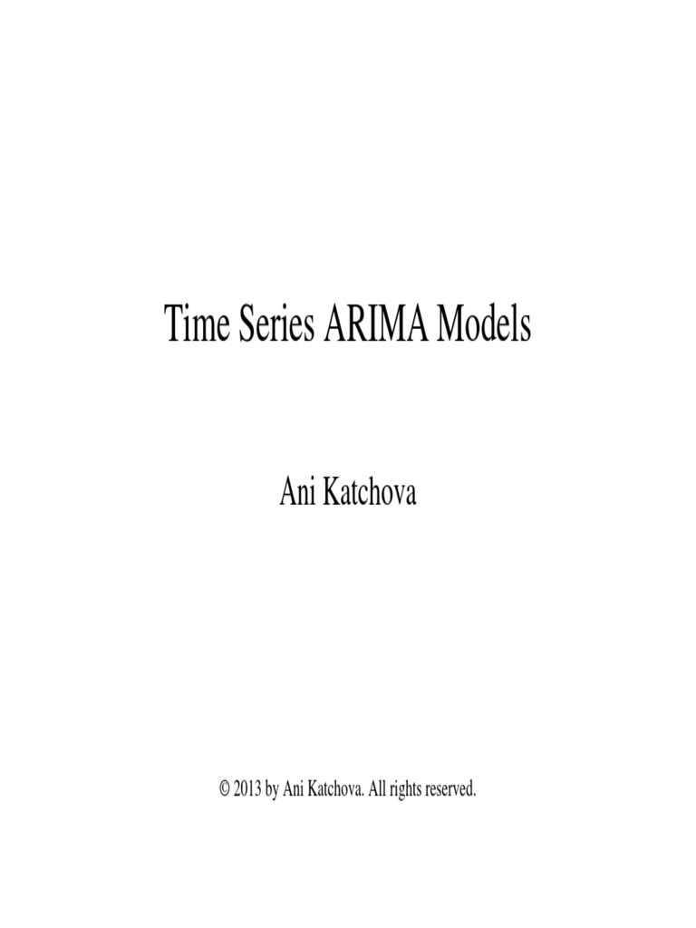 Time Series ARIMA Models PDF | PDF | Stationary Process ...