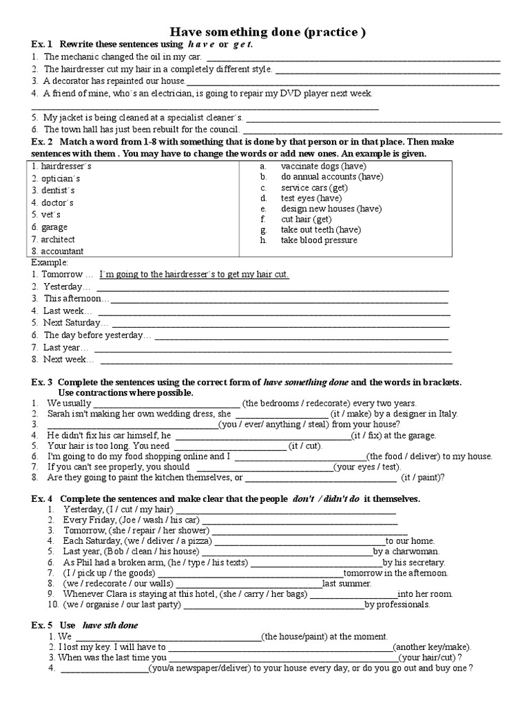 Have-sth-done-practice.docx | Leisure