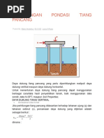 Perhitungan Pondasi Tiang Pancang | PDF