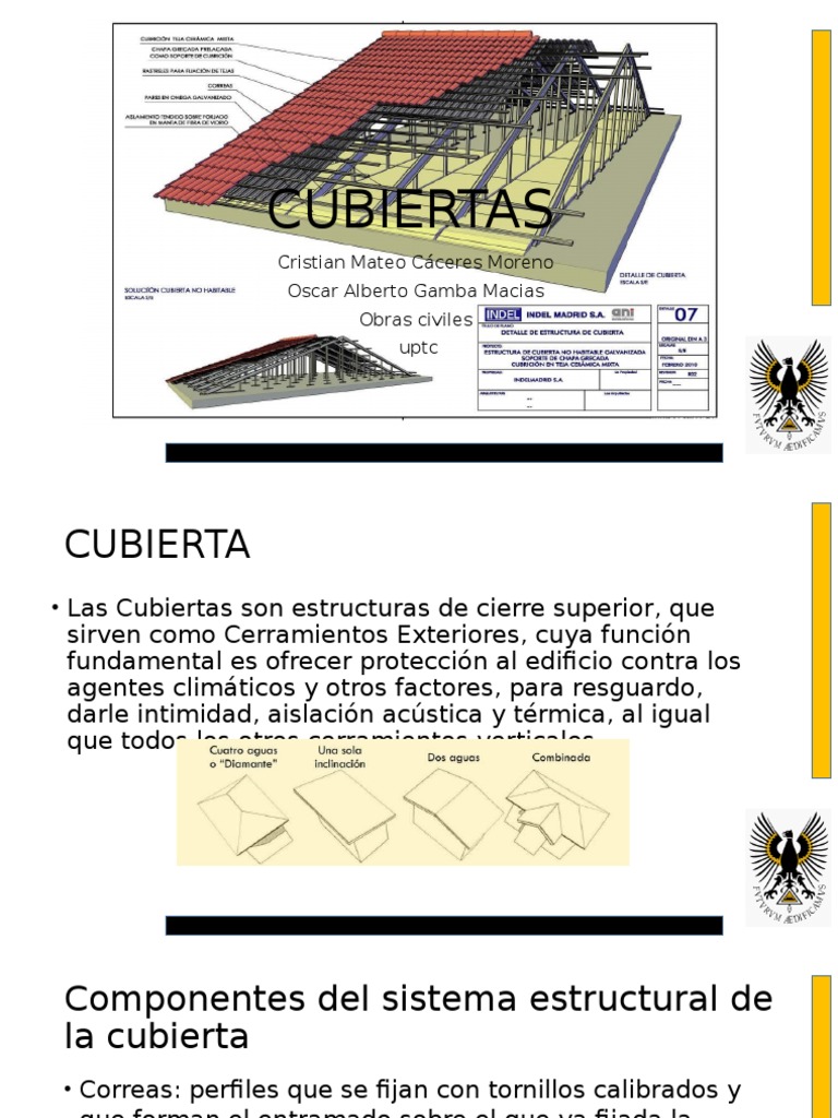 Exposicion Cubiertas | PDF | Techo | Fundación (Ingeniería)