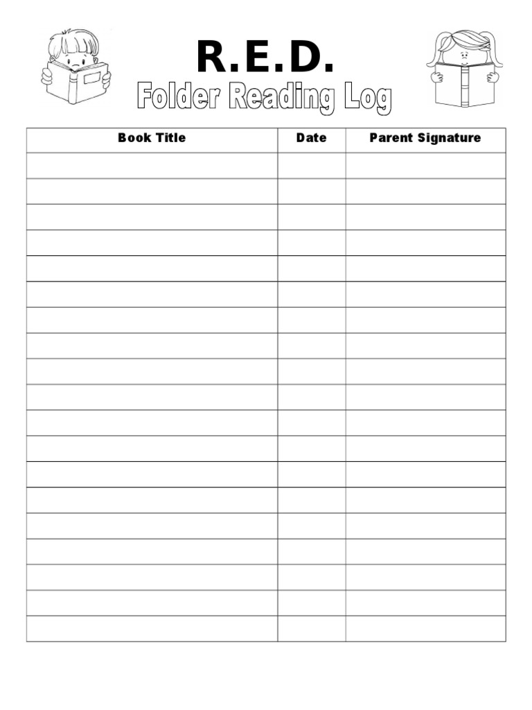 Red Folder Reading Log | PDF