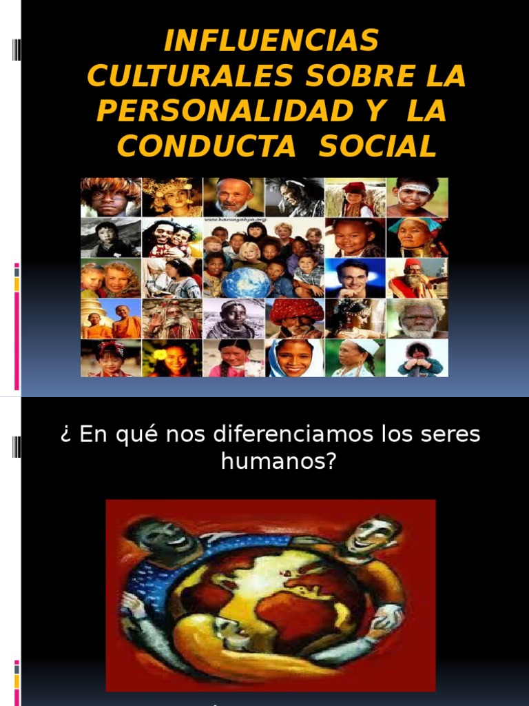 Influencias Culturales Sobre La Personalidad y La Conducta | Evolución ...