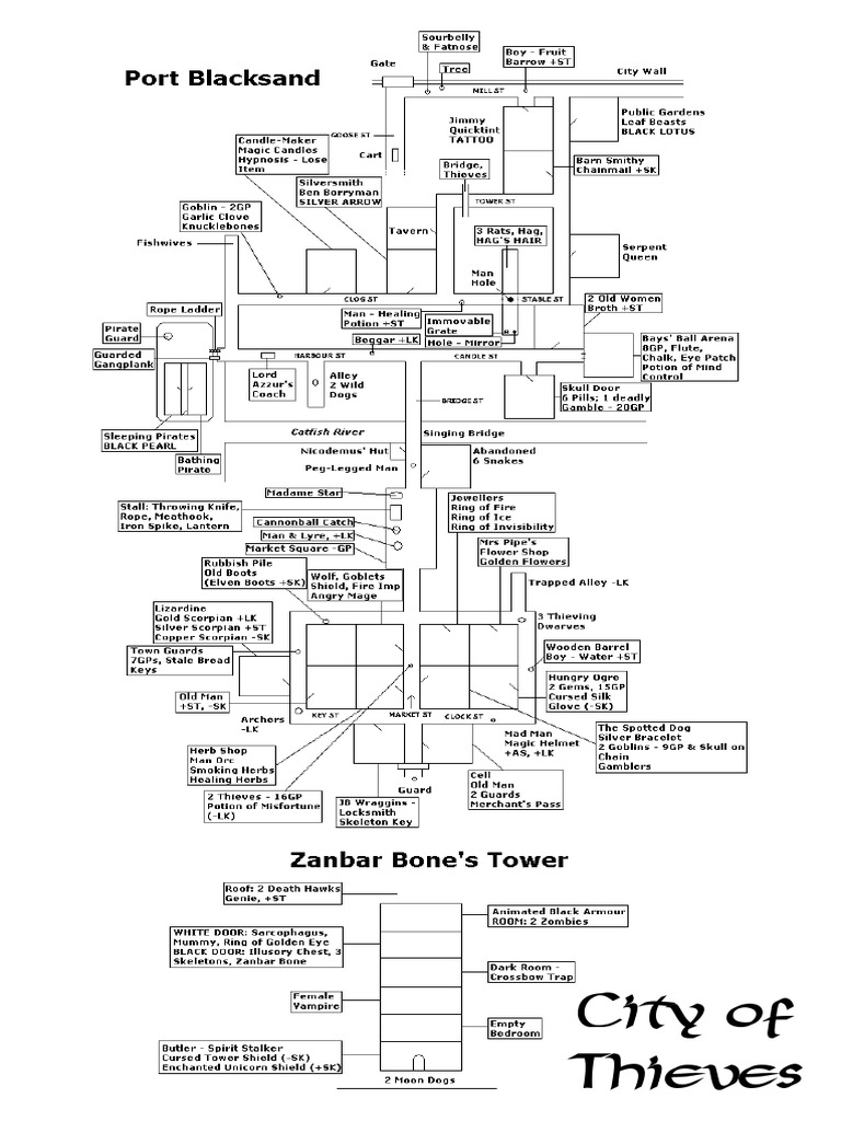 Cidade Dos Ladrões - Port Blacksand - Map | PDF