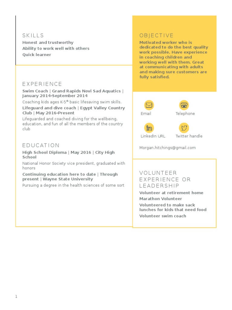 Resume For e Portfolio | PDF