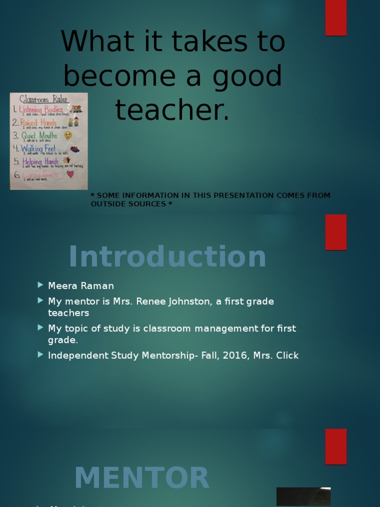 Ism Presentation | PDF | Classroom Management | Teachers