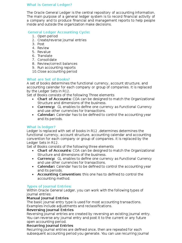 General Ledger Accounting Cycle | PDF | Debits And Credits | Computing