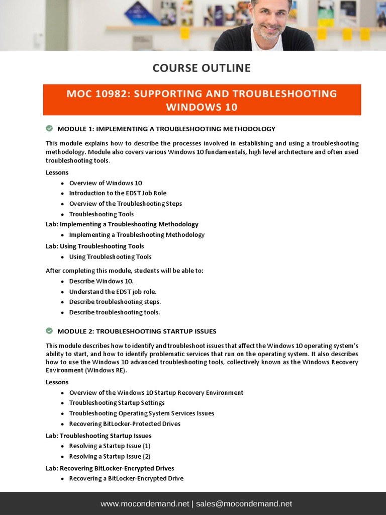 Microsoft MOC-10982 | PDF | Group Policy | Windows 10