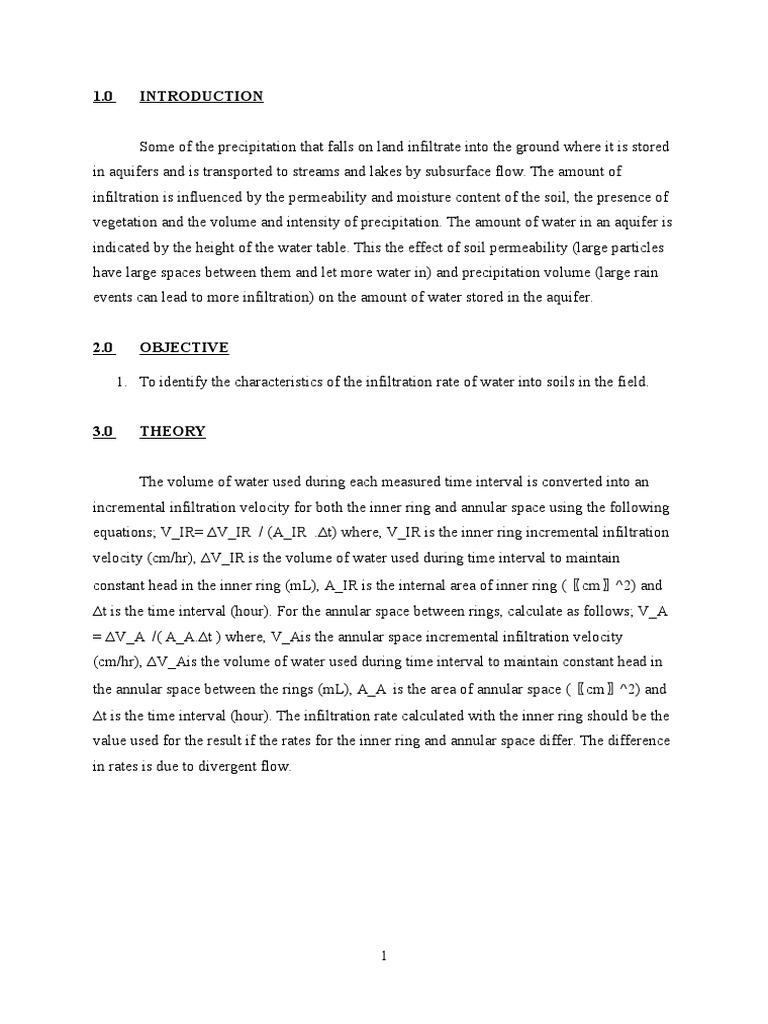 Infiltration Rate Testing in Soils | PDF | Soil | Hydrology