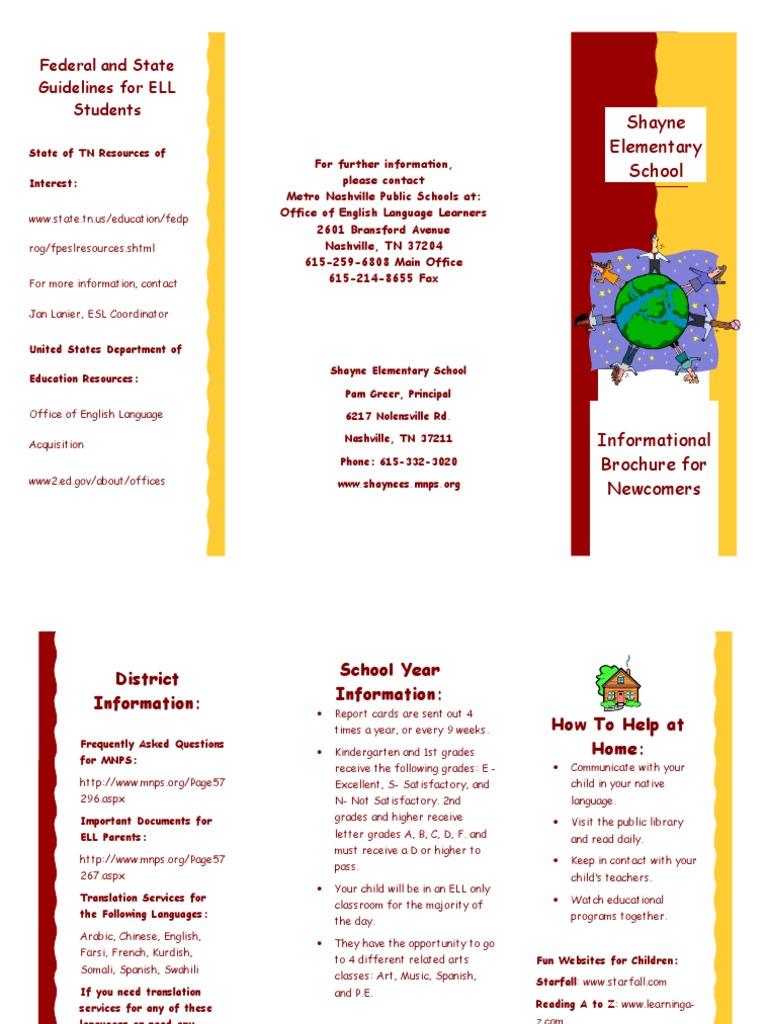 ELL Newcomer Brochure | PDF
