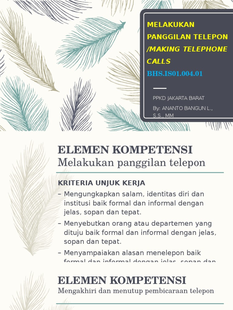 Melakukan Panggilan Telepon Pdf