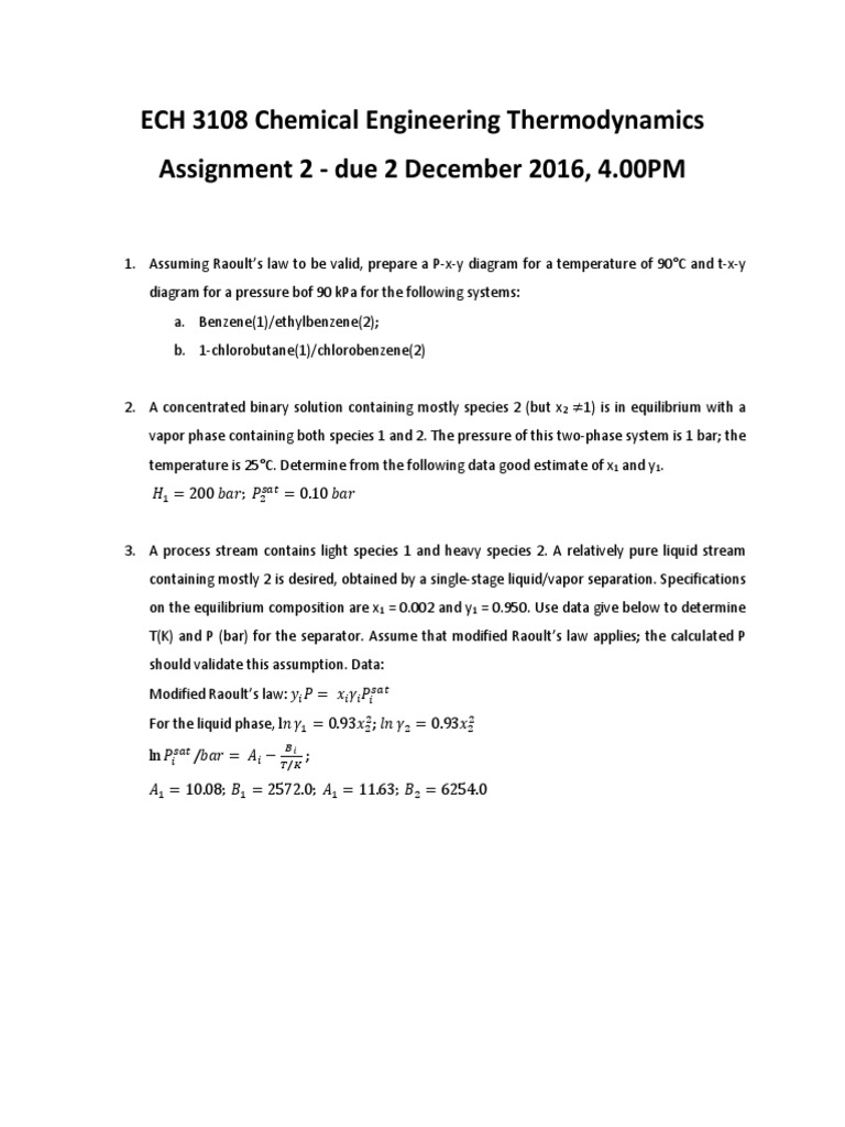 Thermodynamics Sample Question | PDF