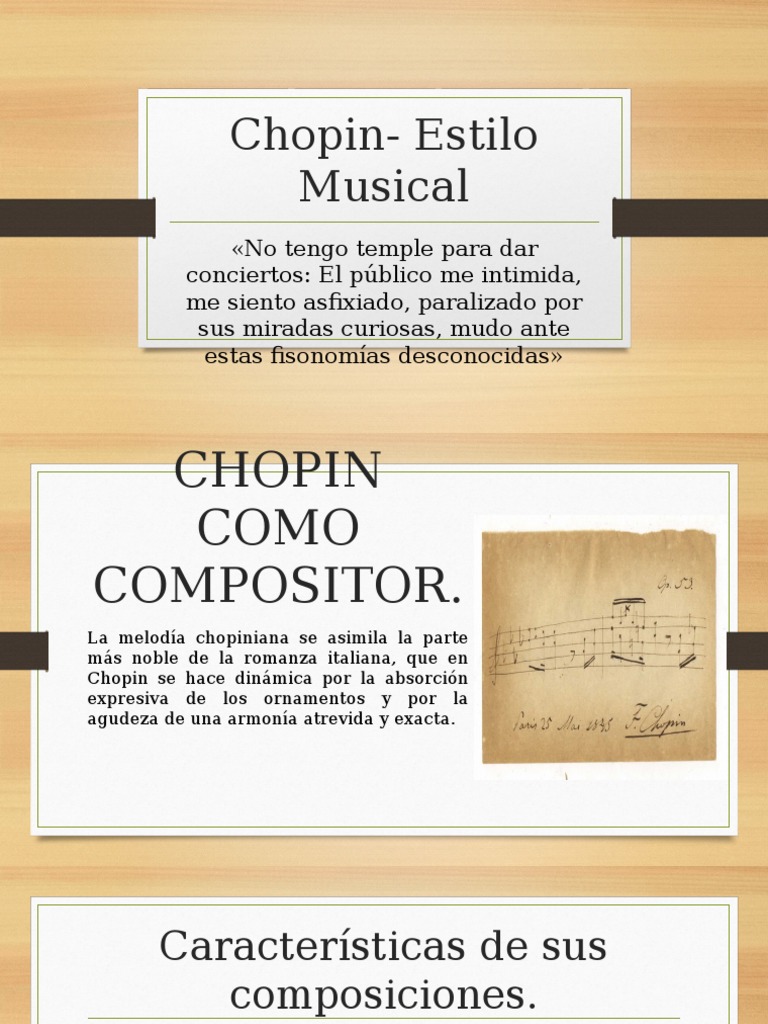 Chopin - Estilo Musical | PDF | Federico Chopin | Piano