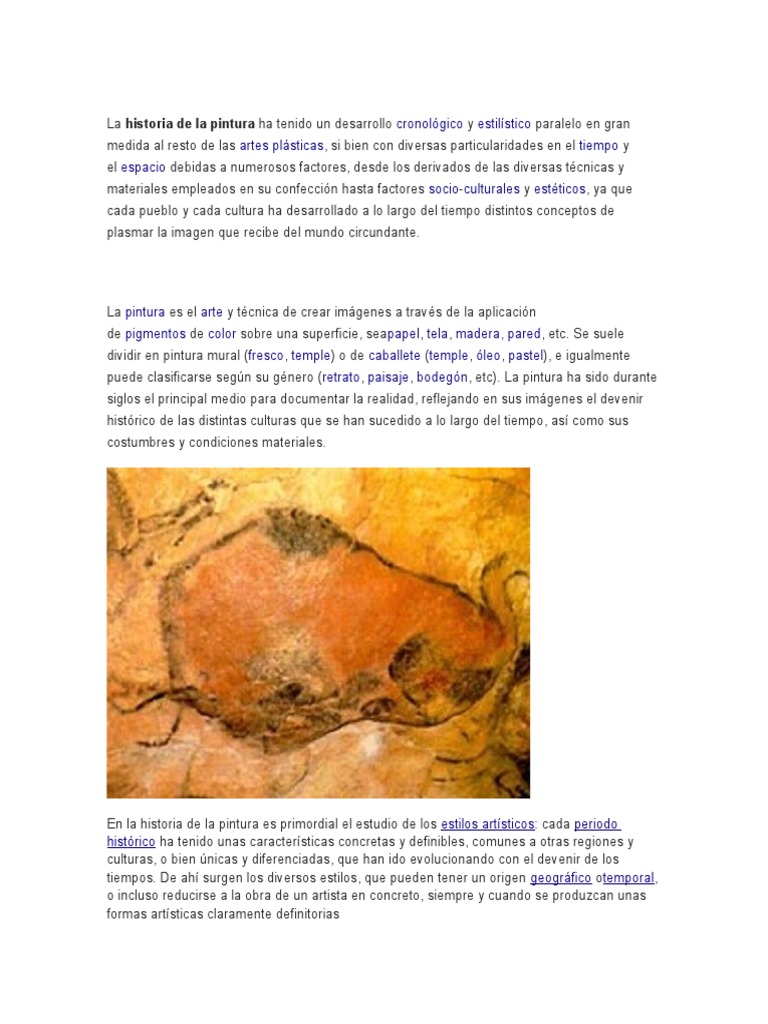 Material de Charla Historia de La Pintura Alfredo Sinclair y I Benitez | PDF | Pinturas | Diseño ...