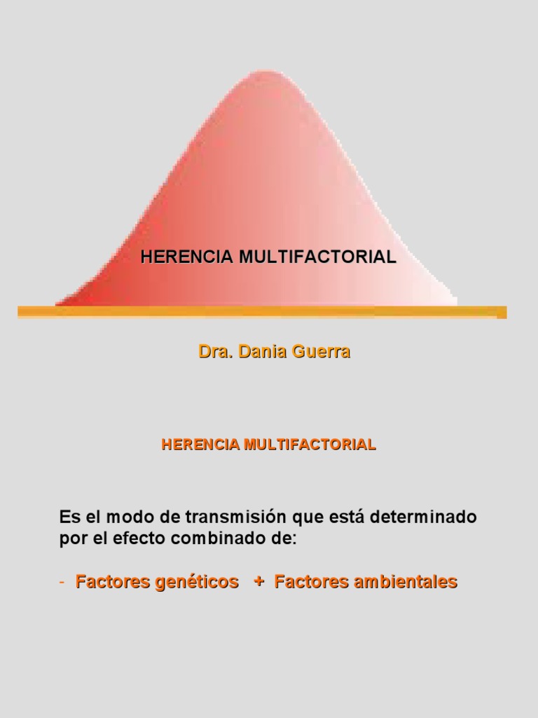 Herencia Multifactorial | PDF | Heredabilidad | Herencia