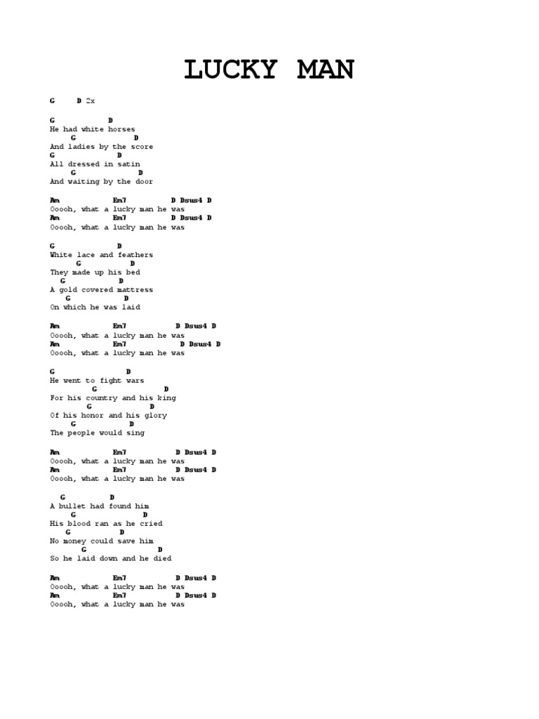 Lucky Man PDF | PDF