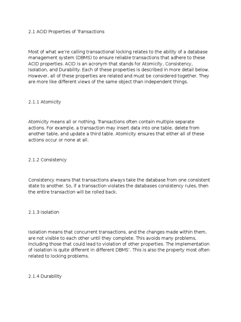 ACID Properties | PDF | Database Transaction | Acid