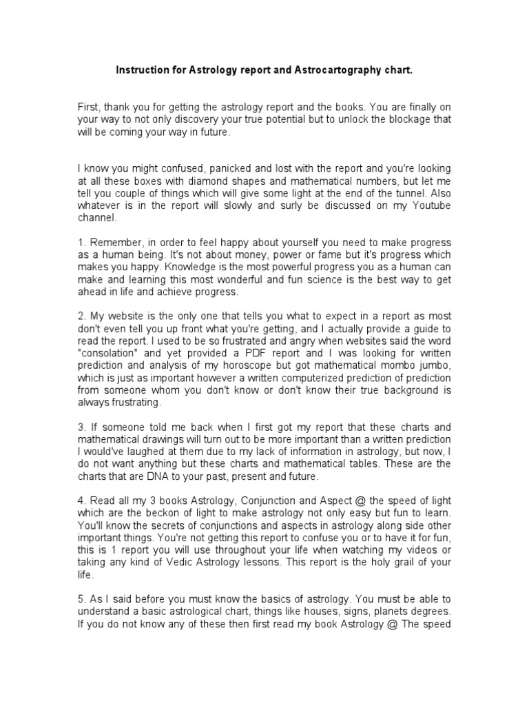 Zguide To Astrology Report and Astrocartography PDF | PDF