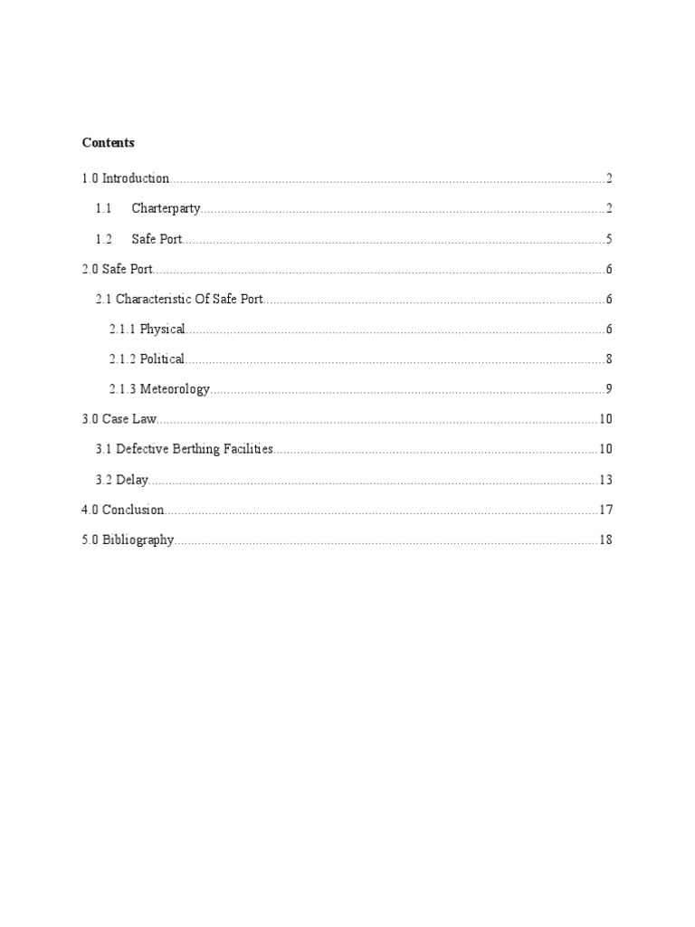 LOC Draft | PDF | Shipping | Water Transport