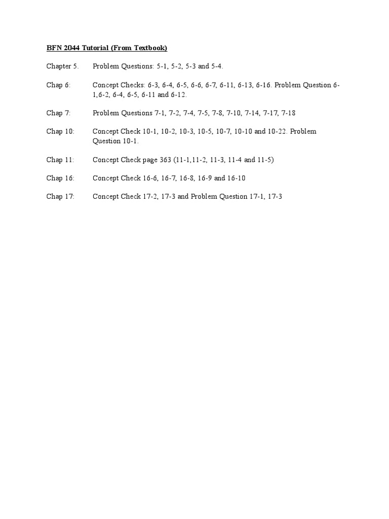 BFN 2044 Tutorials Ques 2016 | PDF | Computers