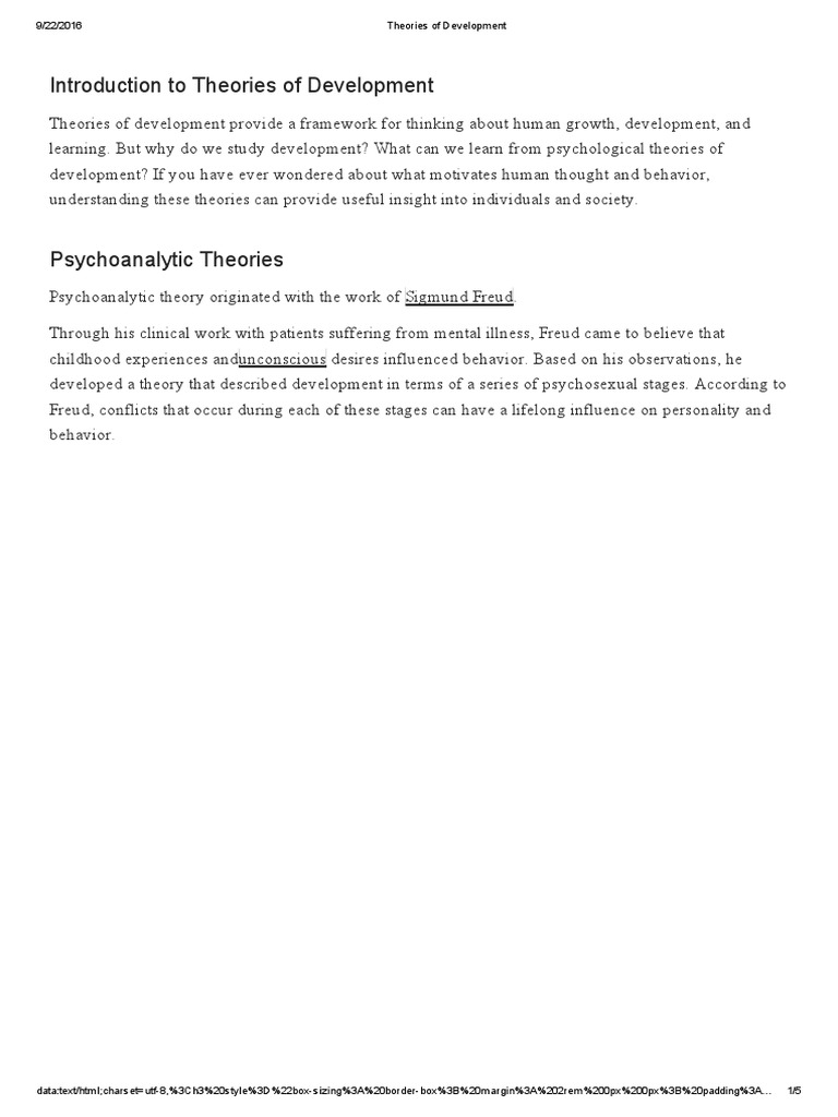 Theories of Development | Download Free PDF | Behaviorism | Thought