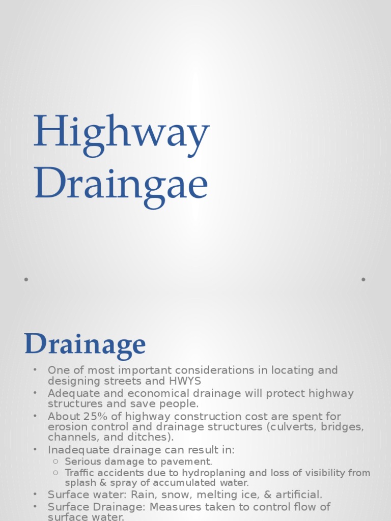 11 - Highway Drainage | PDF | Drainage | Flood