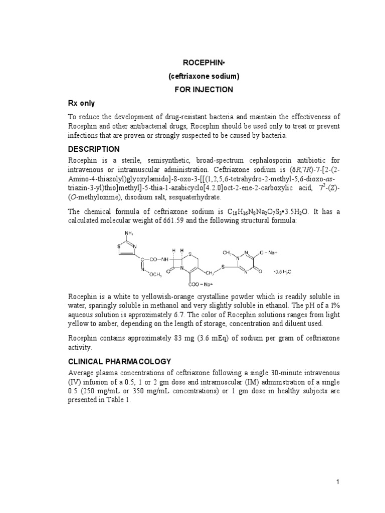 Rocephin Prescribing | PDF | Antibiotics | Medicine
