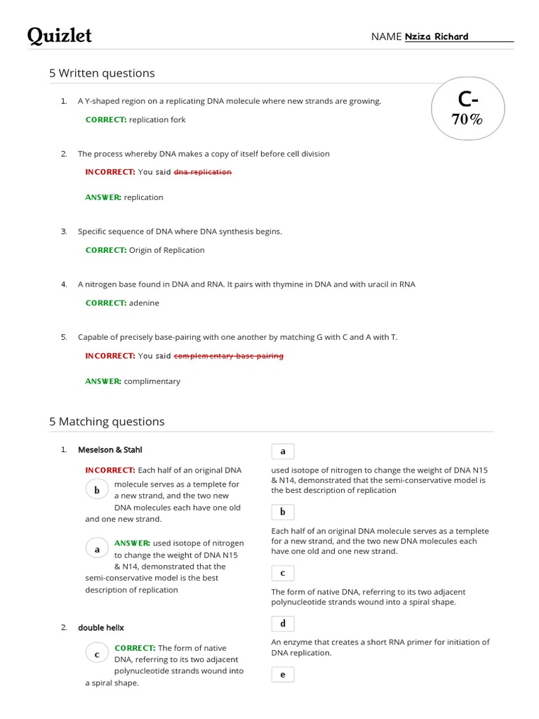 DNA Replication Study Guide | PDF