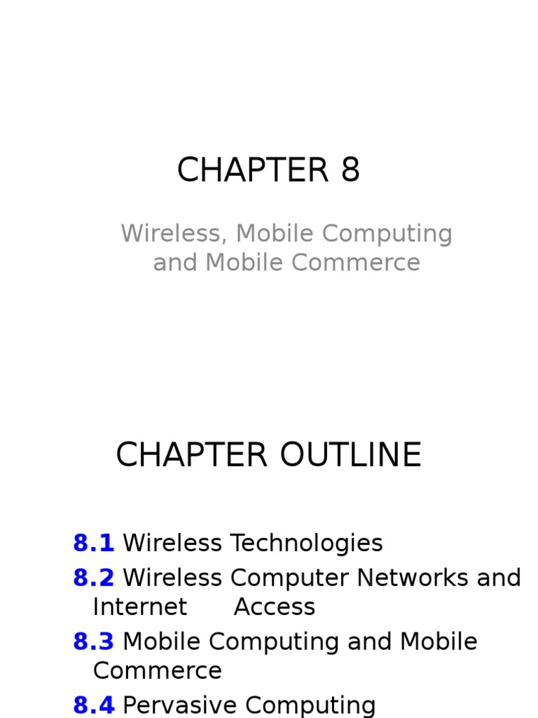 Wireless Mobile Computing And Mobile Commerce Pdf Wireless Mobile Phones
