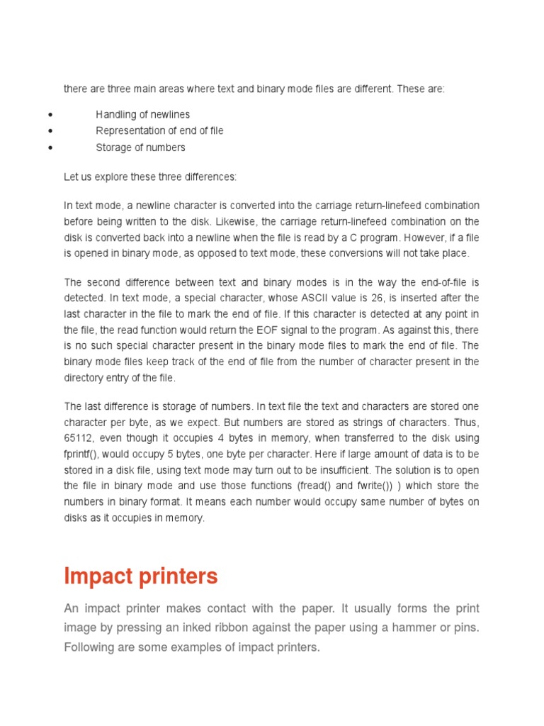 Impact Printers | Download Free PDF | Printer (Computing) | Computer File