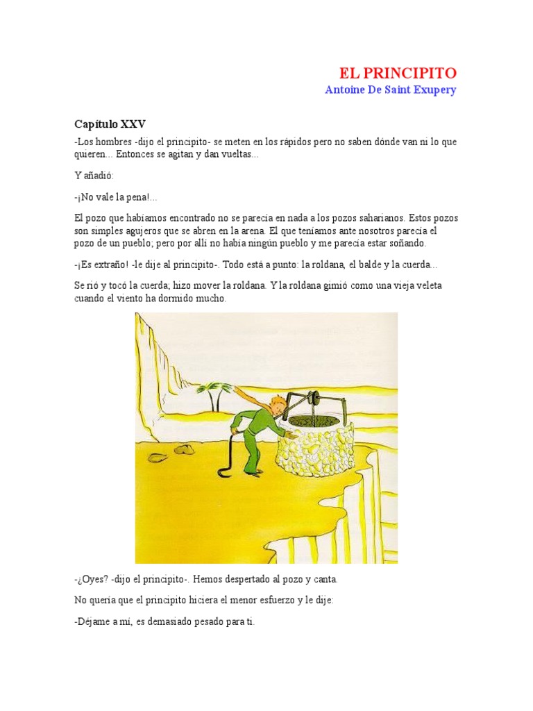 Resumen del capítulo 25 de El Principito | PDF | El Principito