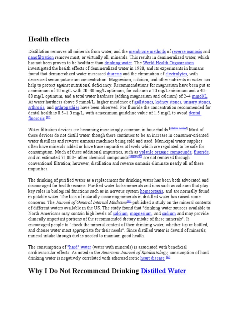 The Dangers of Distilled Water: Why Distillation Concentrates Toxins ...