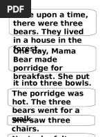 Goldilocks and The Three Bears - Script | PDF | Goldilocks And The ...