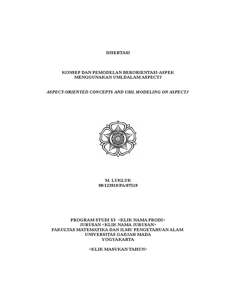 Template Disertasi Versi Word | PDF