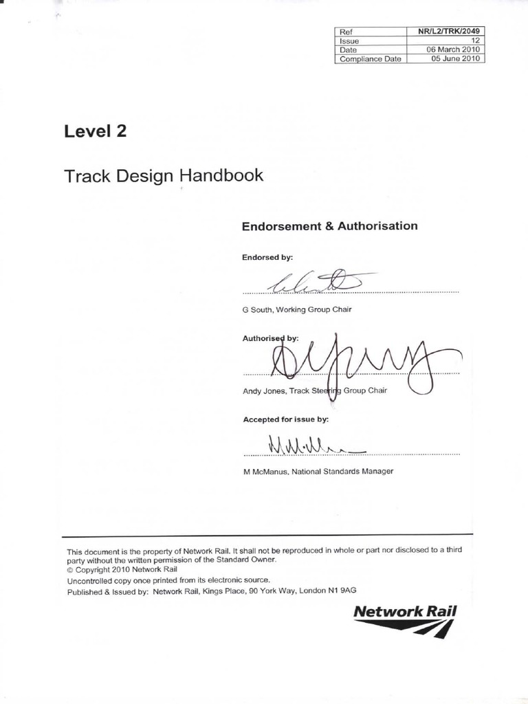 Track Design Handbook | PDF | Track (Rail Transport) | Track Gauge