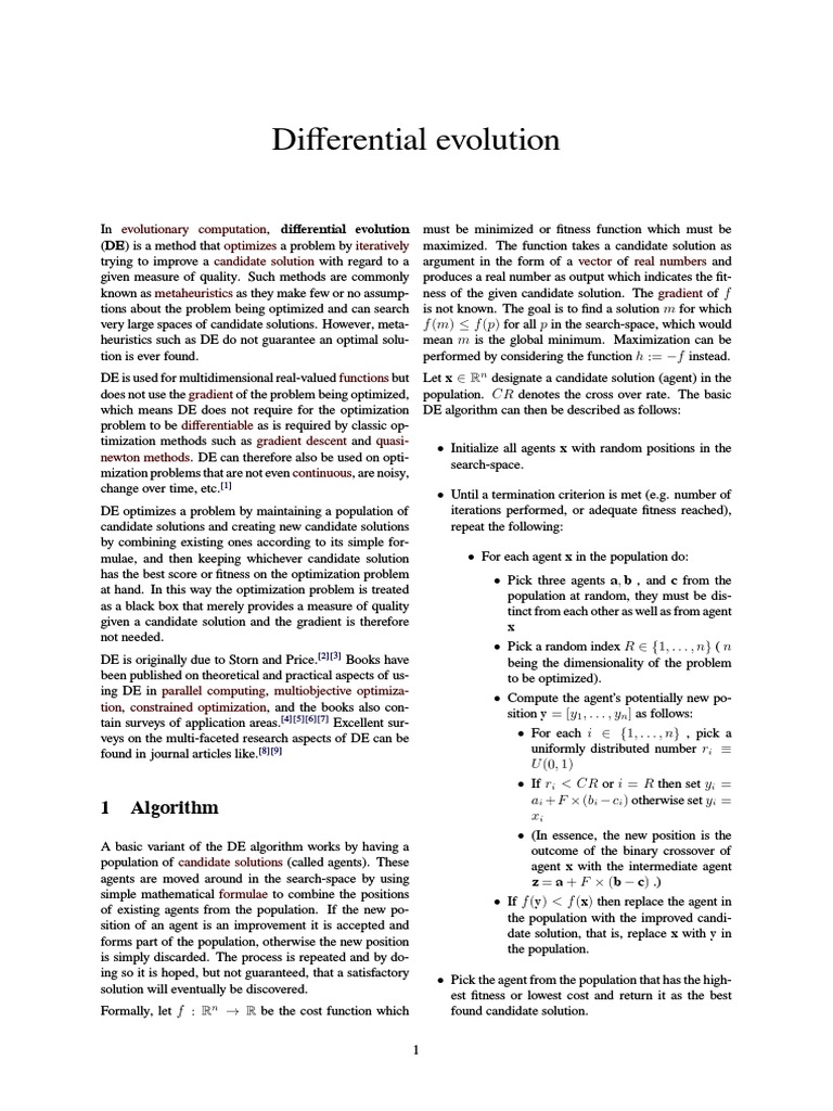 Differential Evolution | PDF | Systems Science | Business Process