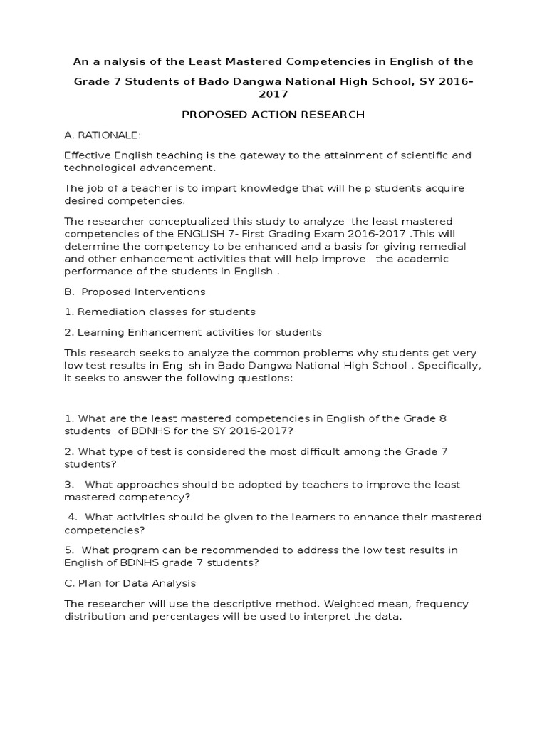 Analyzing Grade 7 English Competencies | PDF | Business | Art