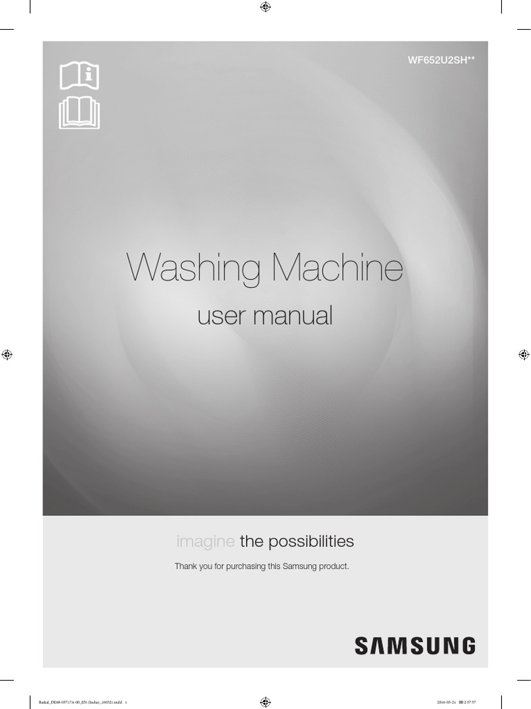 Samsung Washing Machine DC68 03717A | PDF | Washing Machine | Ac Power ...