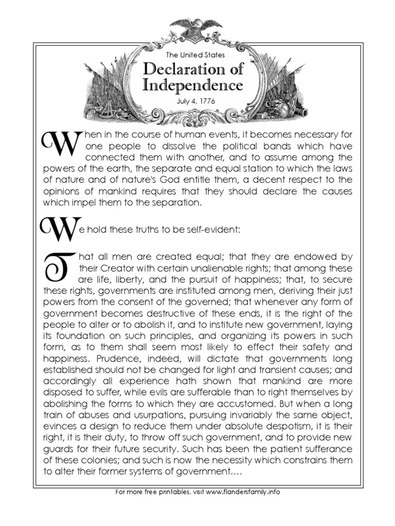 Declaration of Independence | PDF